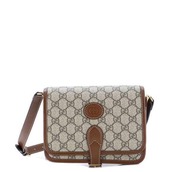 Gucci | Bags | Gucci Interlocking G Patch Messenger Bag Gg Coated ...